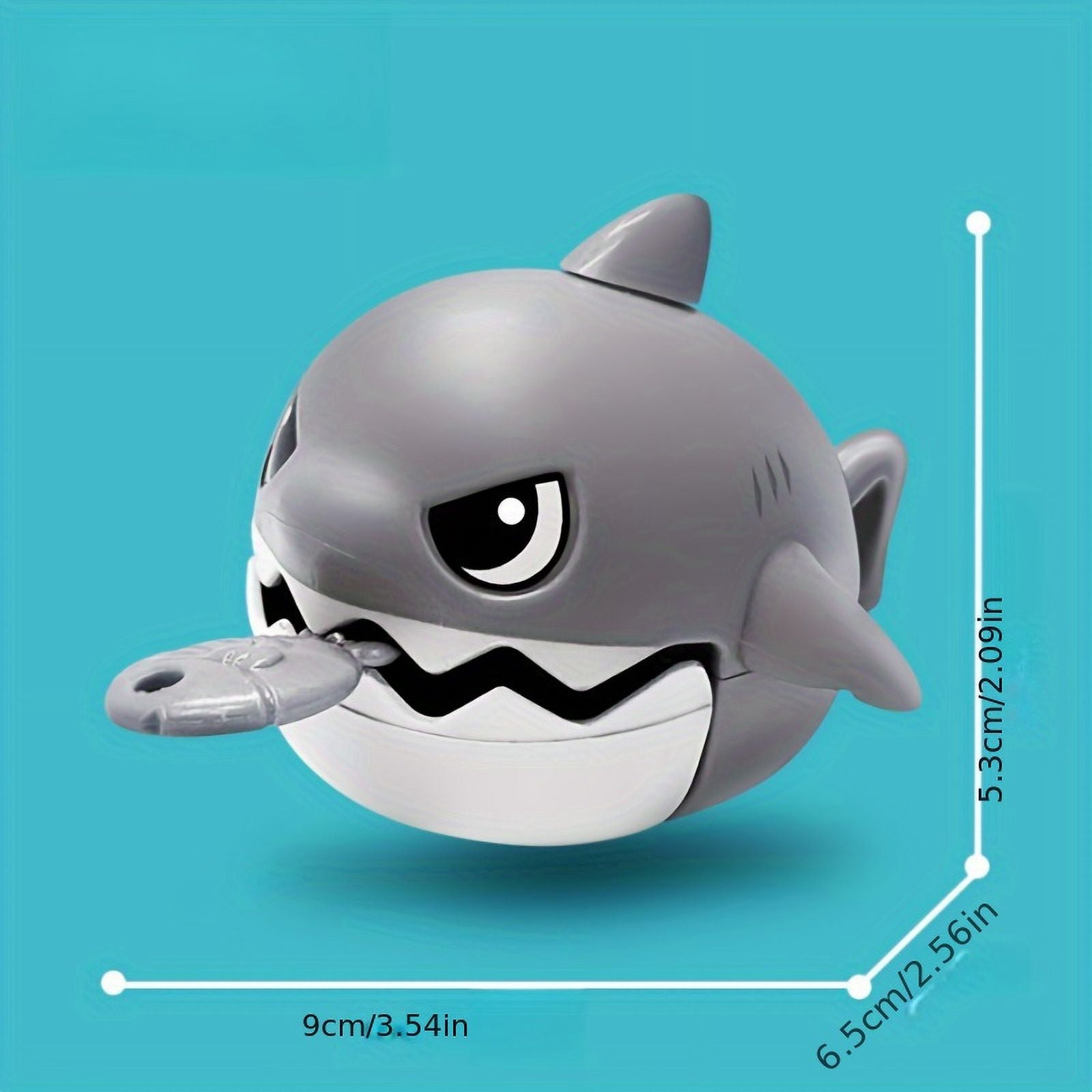 2 IN one Creative toy shark eat small fish pull string pendant toys ...