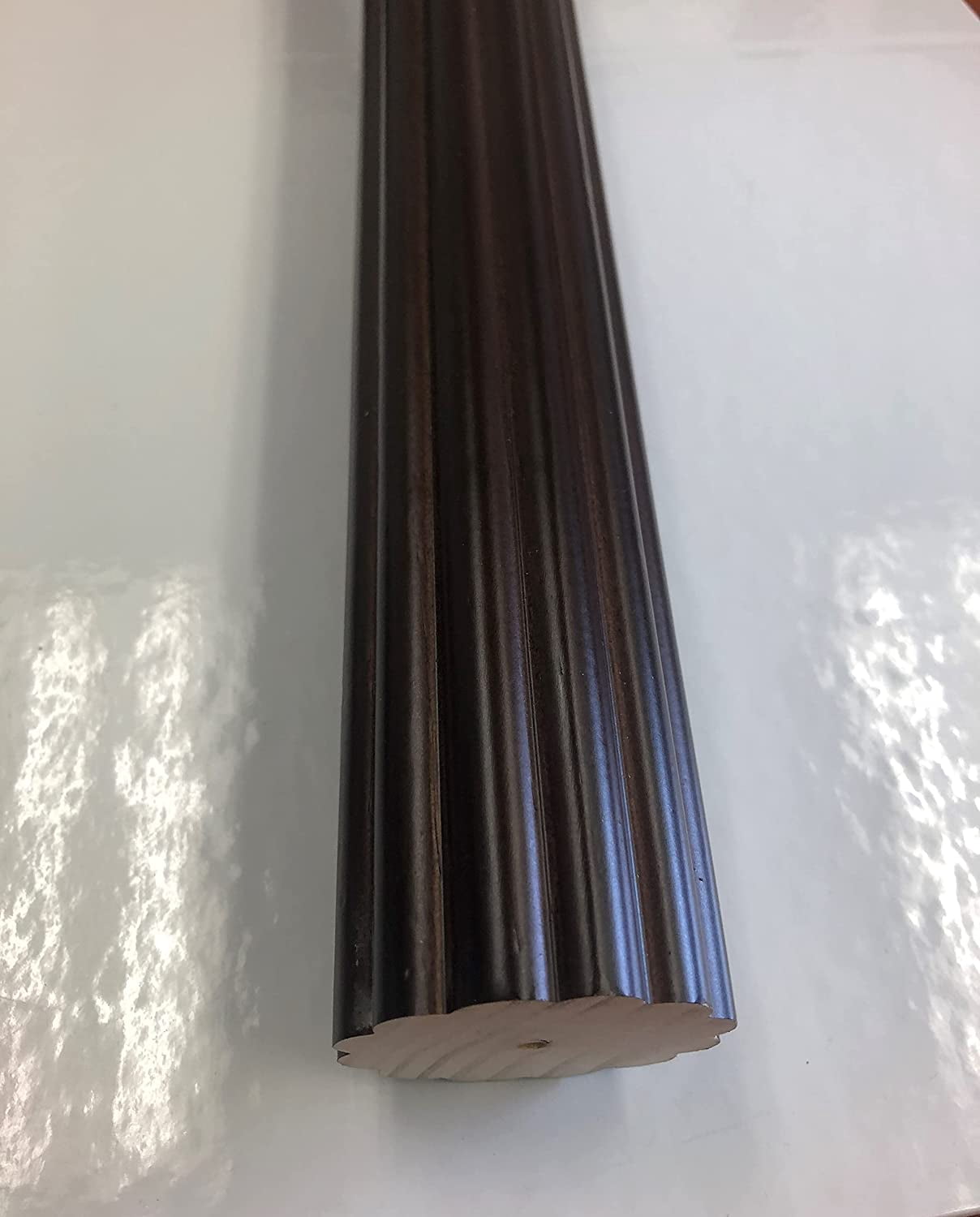 2 INCH Diameter Drapery Fluted Curtain Wood Rod 6 FT (Espresso ...