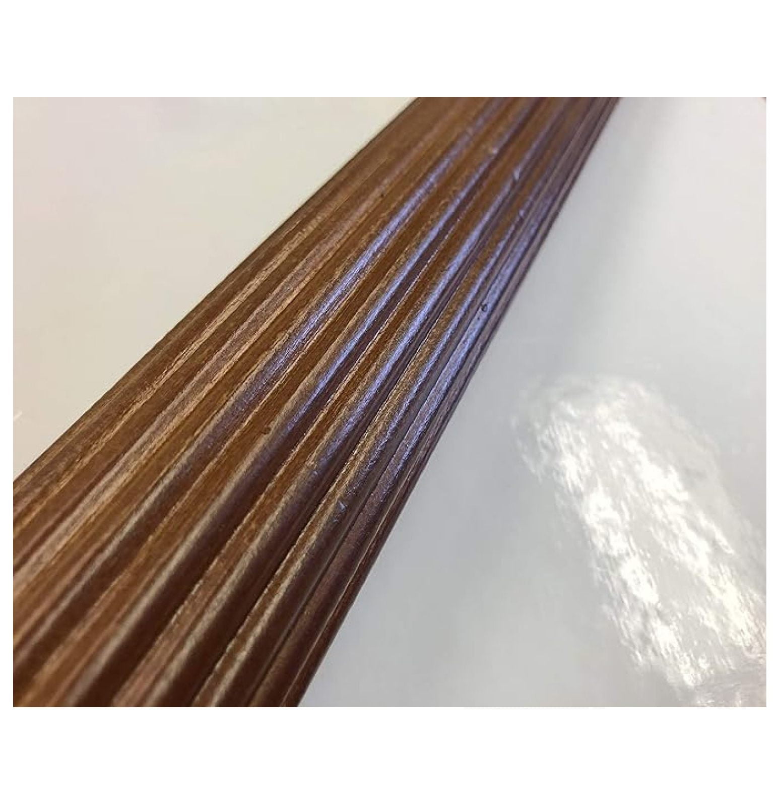 2 INCH Diameter Drapery Fluted Curtain Wood Rod 6 FT (Walnut) - Walmart.com