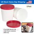 2 × Ice Cream Container Freezer Dessert Container Reusable Ice Cream ...
