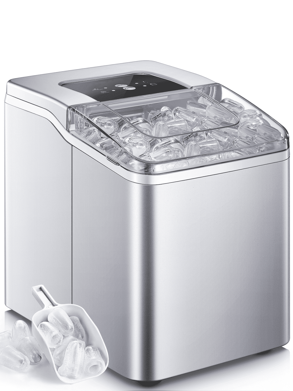 Portable & Quiet Home Ice Maker Machine, 28 lbs/24 Hrs, 9 Bullet Cubes ...
