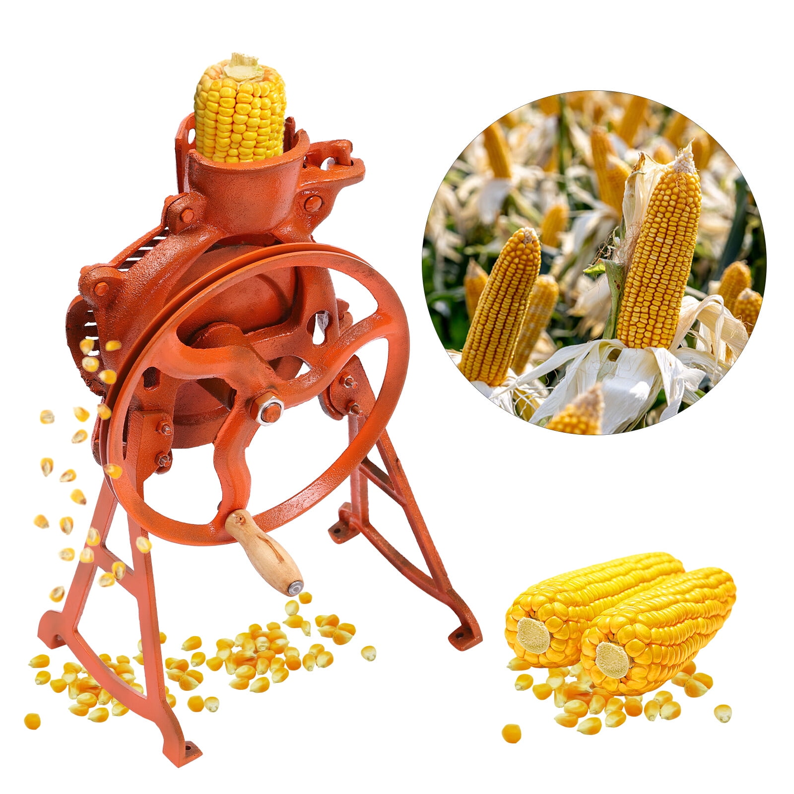 2-In-1 9.84in Corn Kernels Removed Corn Thresher Hand Corn Cob Sheller ...