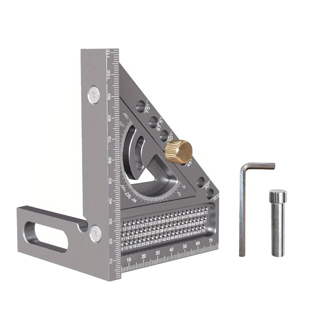 2 In 1 Aluminum Alloy Combination Woodworking Angles Ruler Set High ...