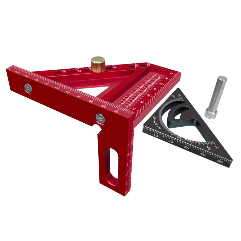 2 In 1 Aluminum Alloy Combination Woodworking Angles Ruler Set High ...