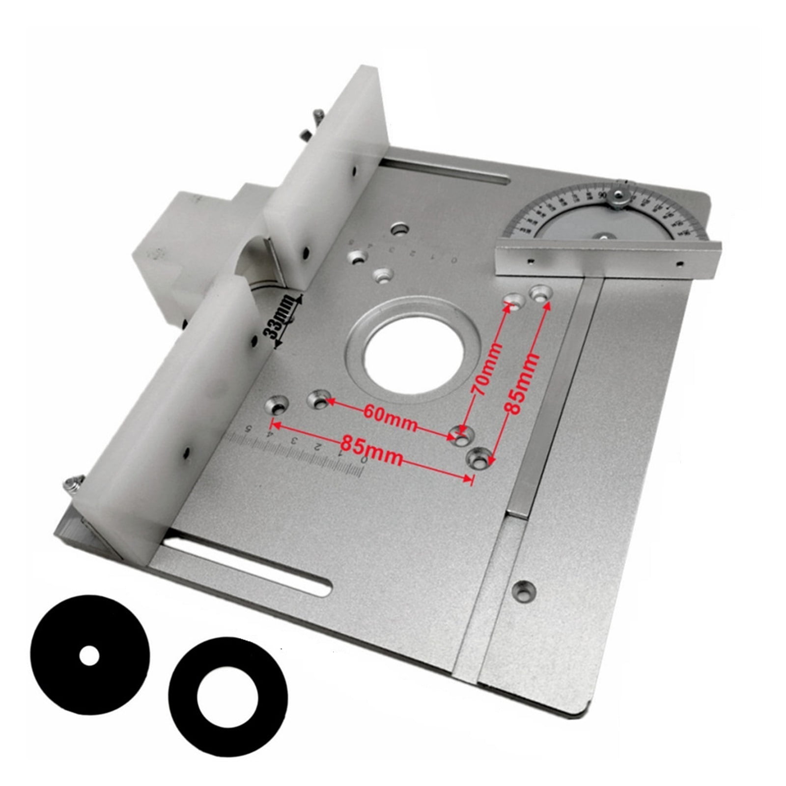2 In 1 Aluminum Router Table Insert Plate Electric Wood Router Trimming ...