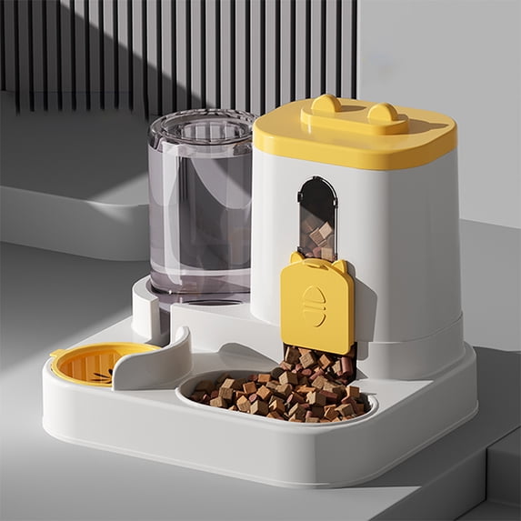 2 In 1 Automatic Pet Feeder & Water Dispenser Set, Split Design For ...