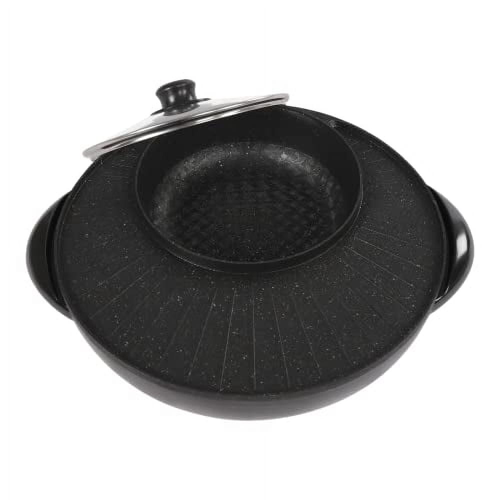 2 In 1 Barbecue Hot Pot, Indoor Circular Edition Korean BBQ, Electric ...