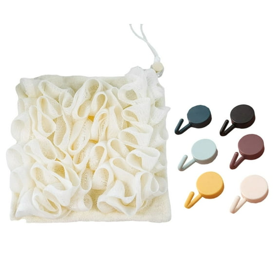 2 In 1 Bath Sponge And Soap Holder Exfoliating Loofah With Hanging Hook ...