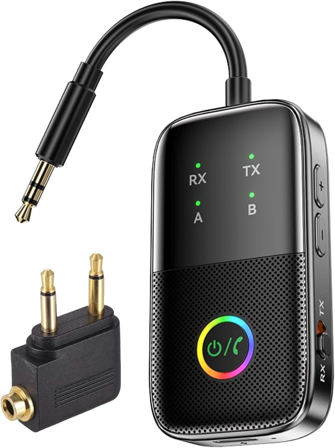 2-In-1 Bluetooth 5.2 Transmitter Receiver for TV Airplane Gym Planes ...
