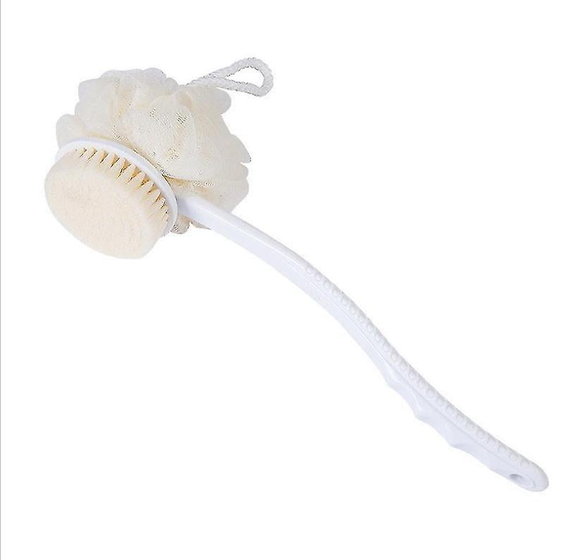 2 In 1 Body Wash Brush Sponge Back Scrubber Long Handled Shower Dry ...