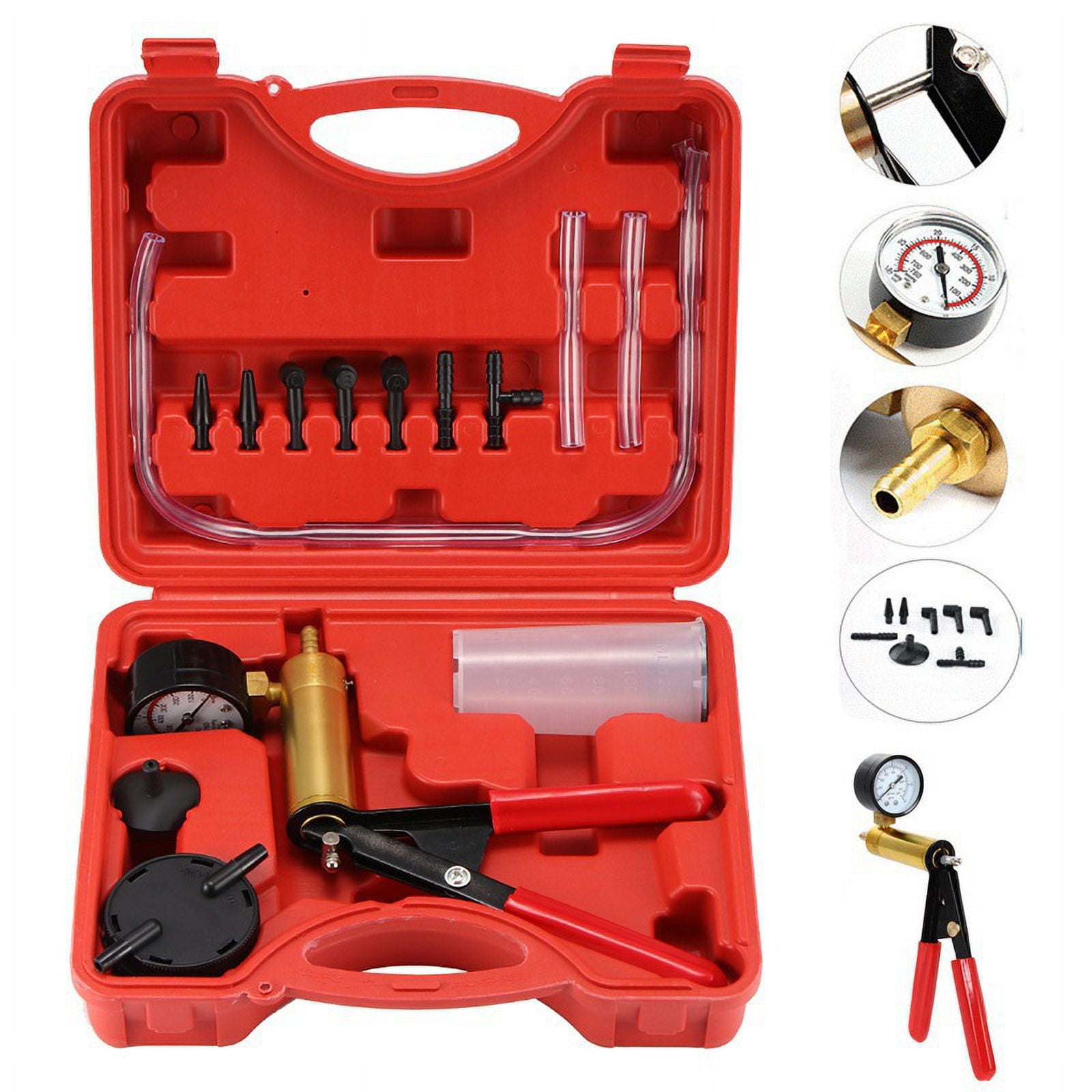 2 In 1 Brake Fluid Bleeder Hand Held Car Vacuum Pistol Pump Tester Kit ...
