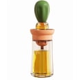 2 In 1 Brown Oil Dispenser Bottle With Brush And Dropper For Kitchen ...