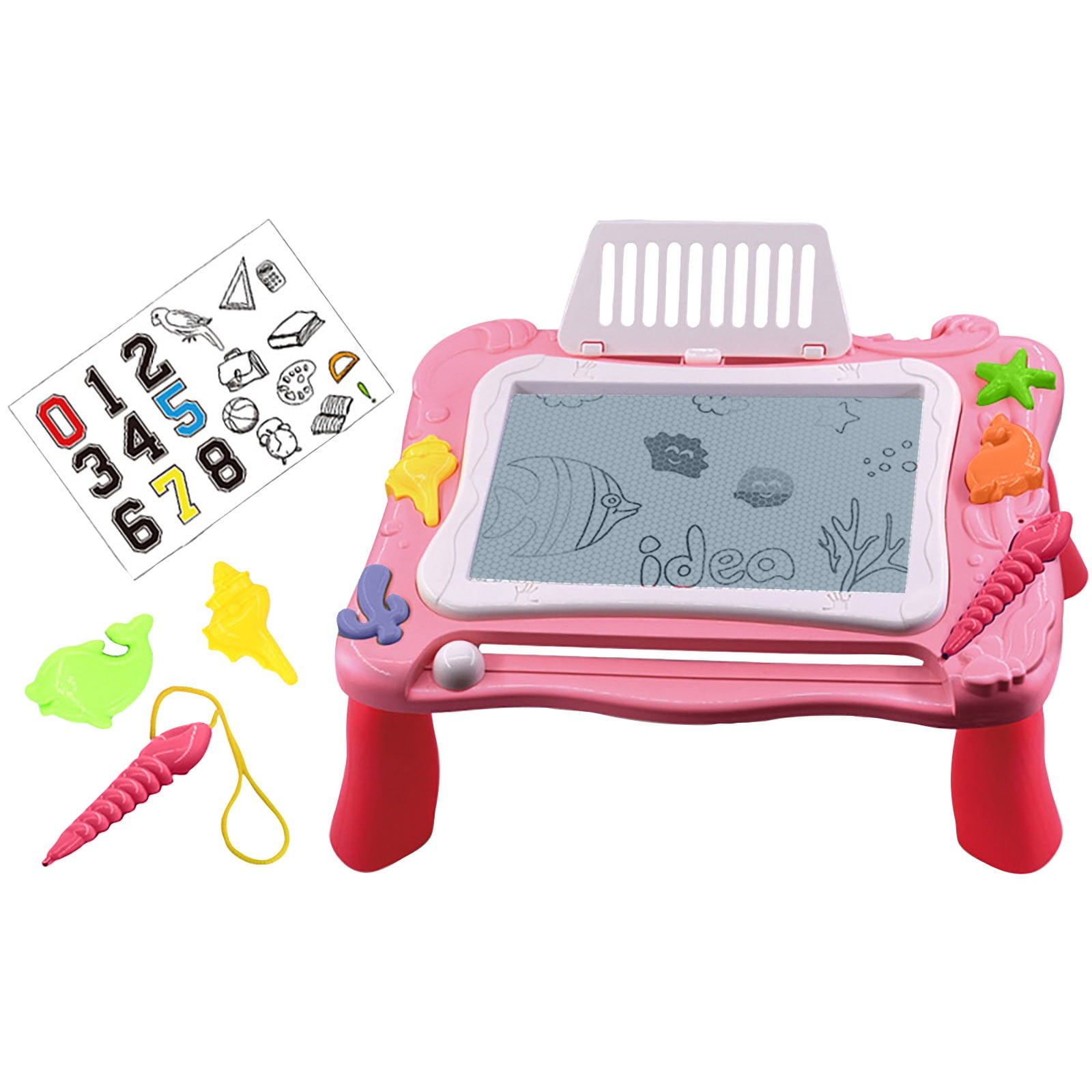 2 In 1 Building Block Drawing Board Table Puzzle Children DIY Writing ...