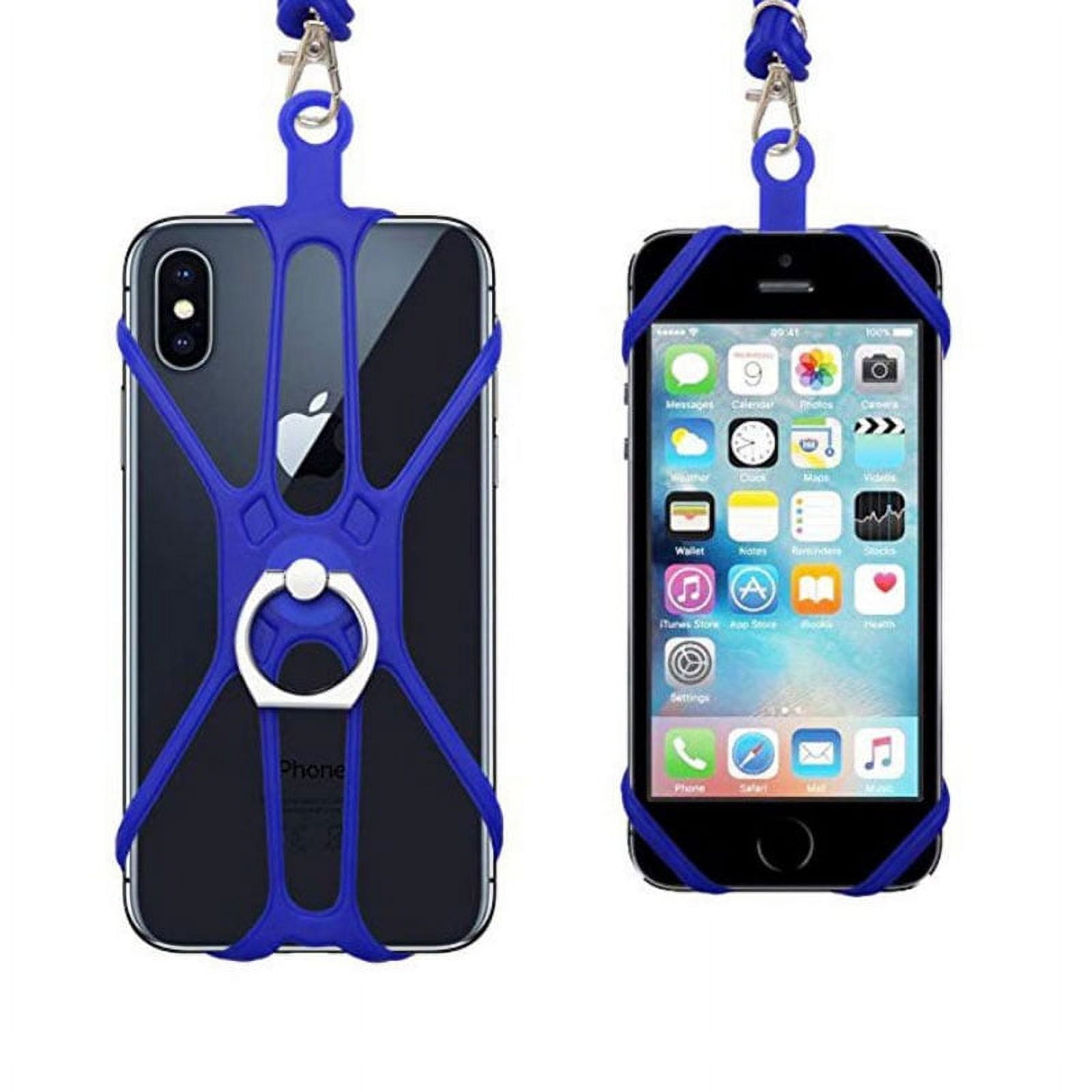 2 In 1 Cell Phone Silicone Lanyard Strap Case Holder With Detachable ...