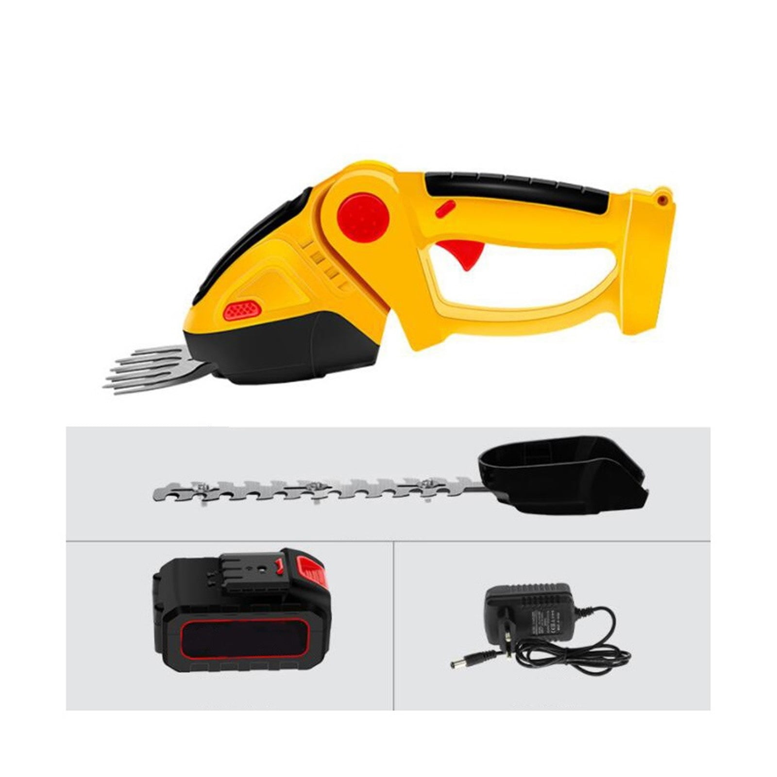 2 In 1 Cordless Electric Hedge Trimmer 36V Household Lawn Mower Battery ...