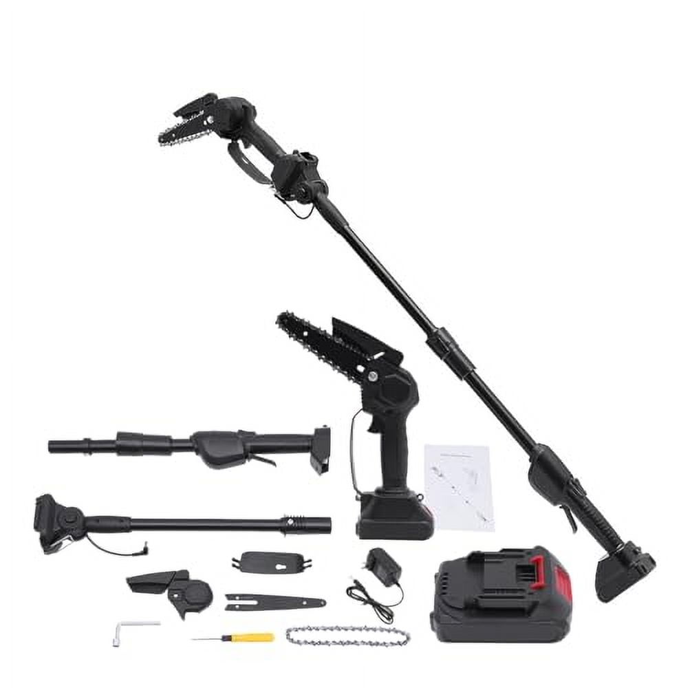 2-In-1 Cordless Pole Saw, Mini Chainsaw 21V 1.0AH Battery Powered Pole ...