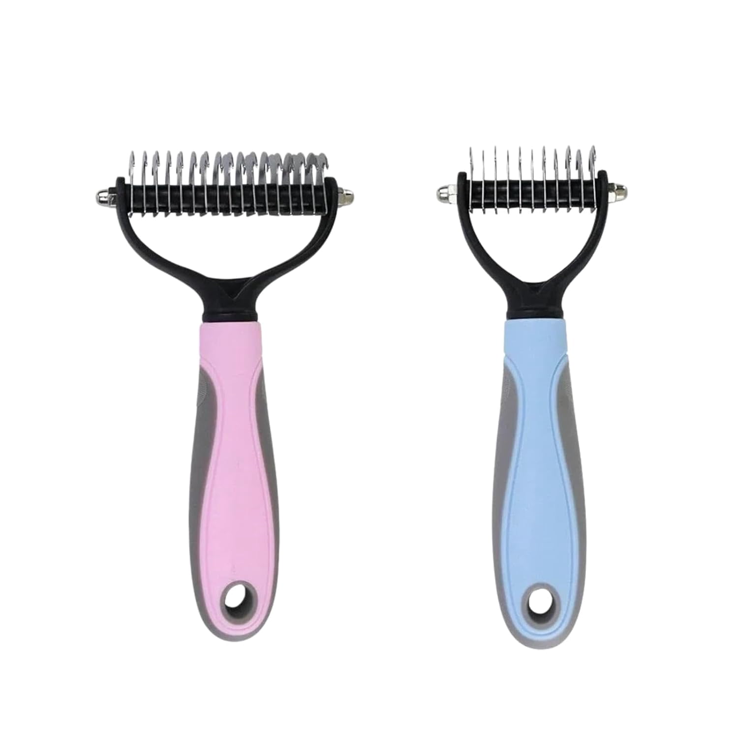 2-In-1 Double Sided Pet Grooming Comb, Dematting & Deshedding Undercoat ...
