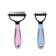 2-In-1 Double Sided Pet Grooming Comb, Dematting & Deshedding Undercoat ...