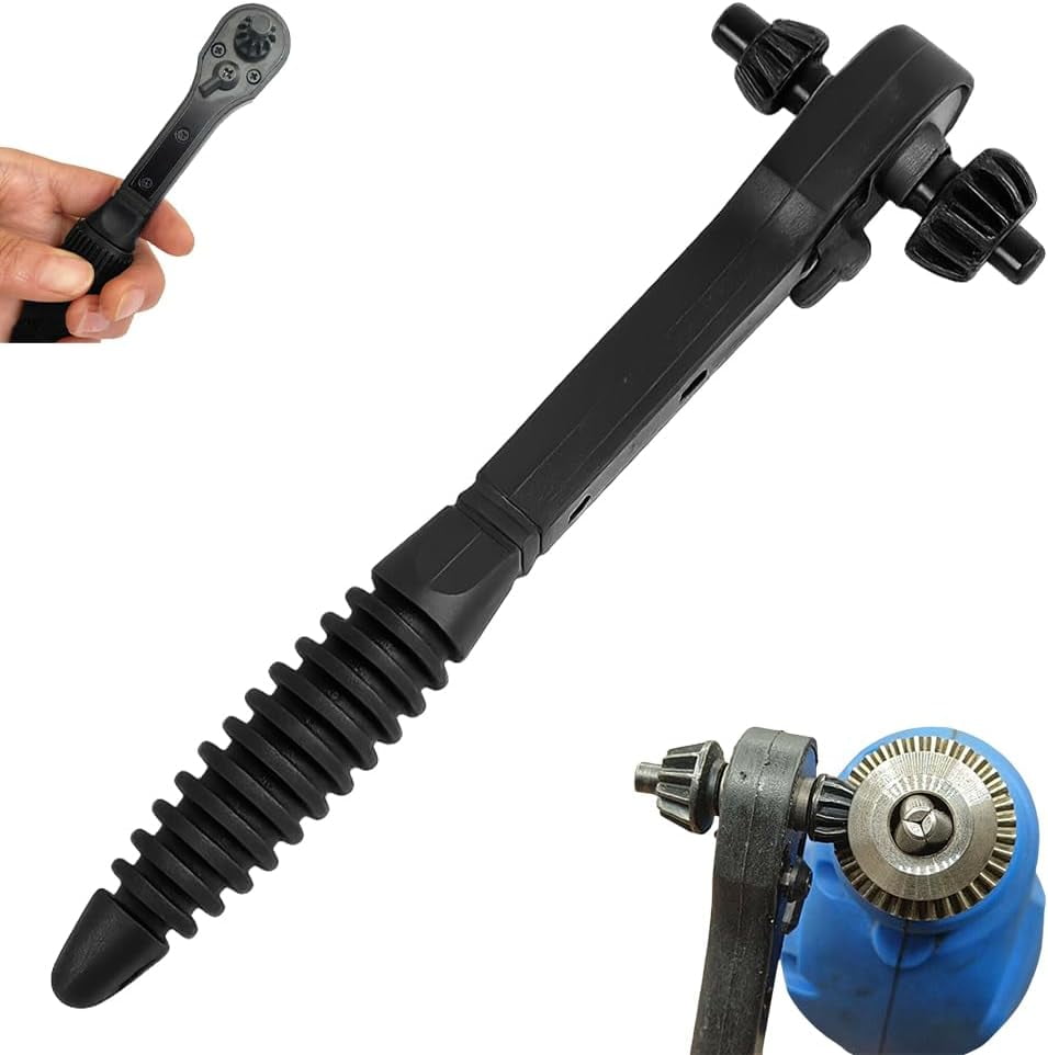 2 In 1 Drill Chuck Key Ratchet Wrench, Drill Chuck Key Ratchet Spanner ...