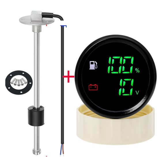 Digital Dual 52mm Gauge With Warning Water Level Meter+Sewage Level ...