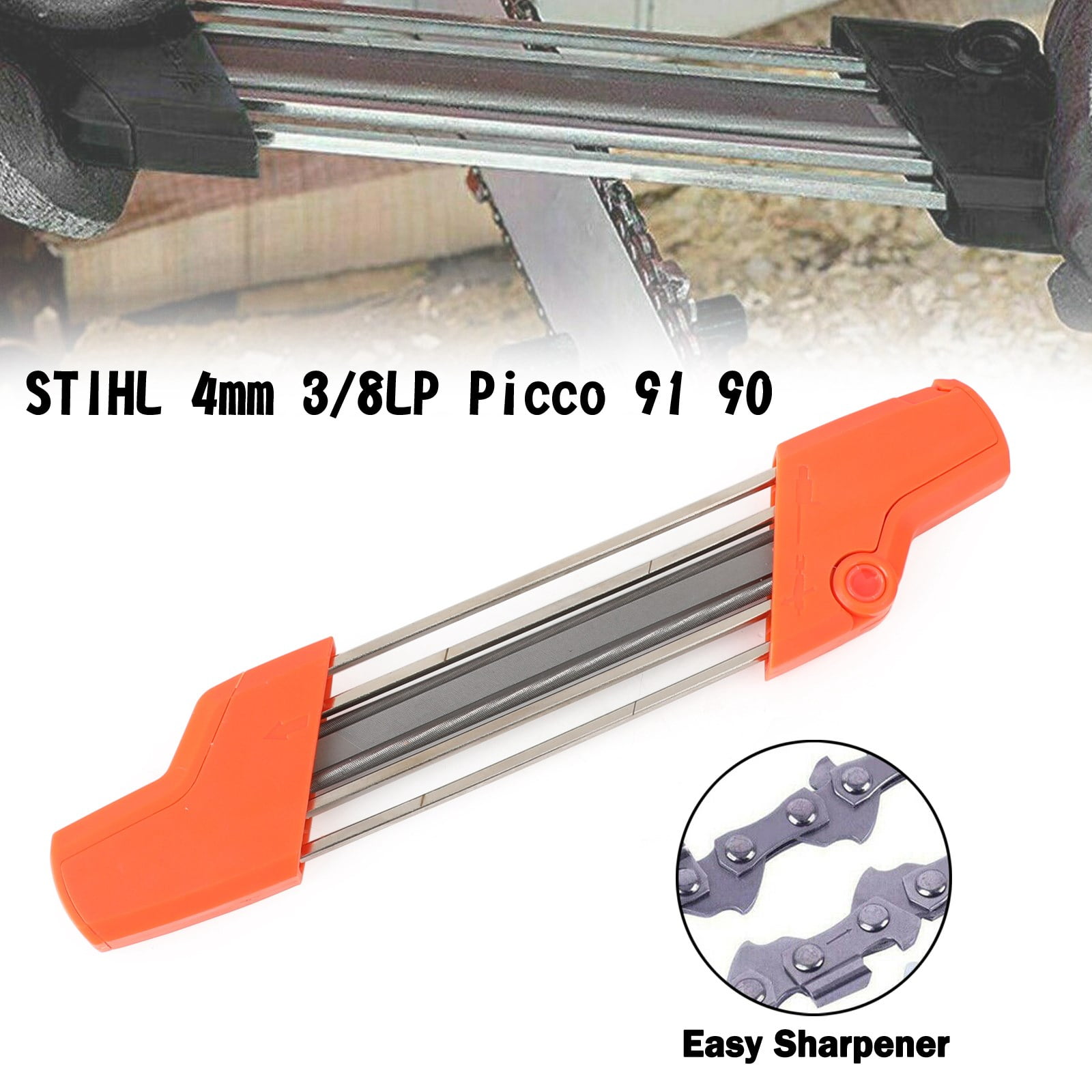 2 In 1 Easy File Chainsaw Chain Sharpening Tool Fit for STIHL 4mm 3/8LP Picco 91 90 - Walmart.com