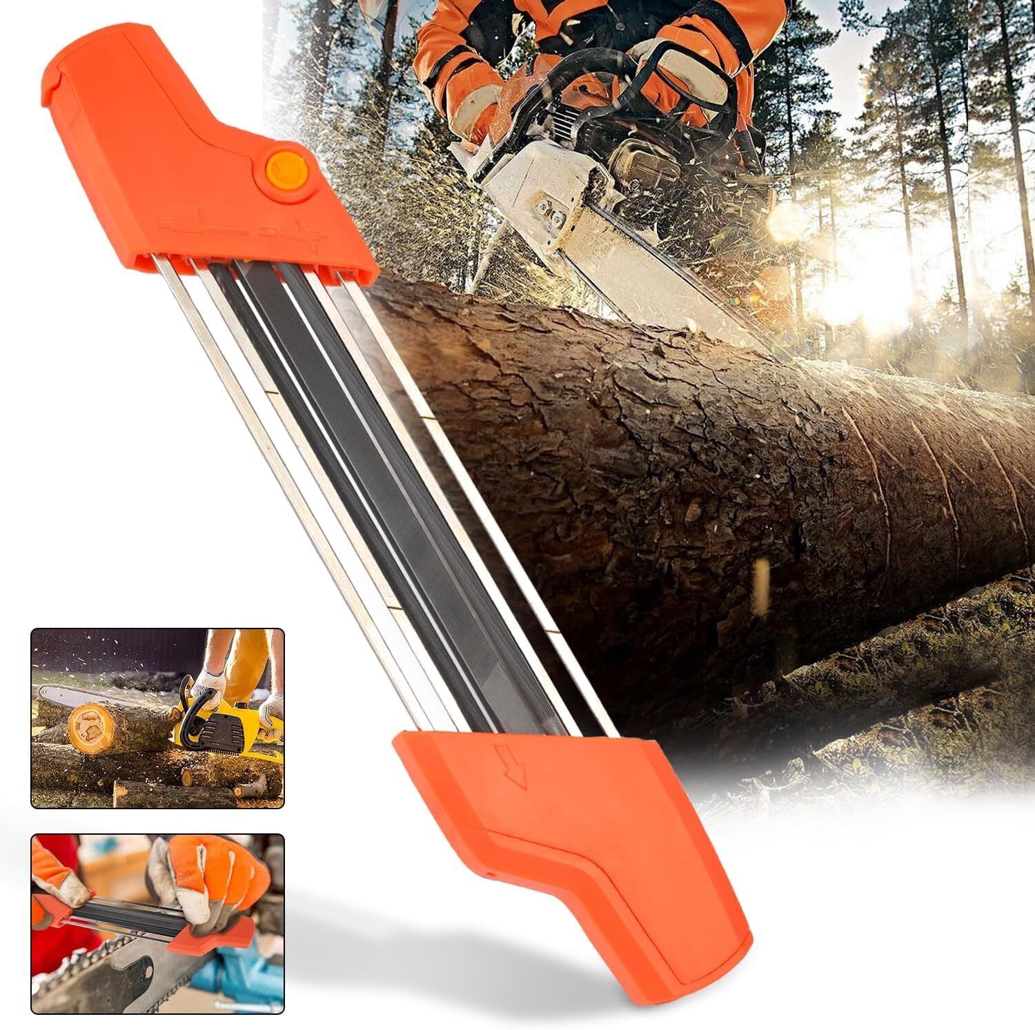 2 In 1 Easy File Chainsaw Sharpener For Stihl 3/8" LP Chain 4.0mm ...