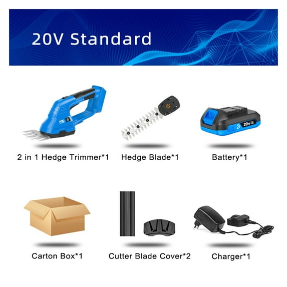 2 In 1 Electric Hedge Trimmer Cordless 3.6V USB Lawn Mower Rechargeable ...