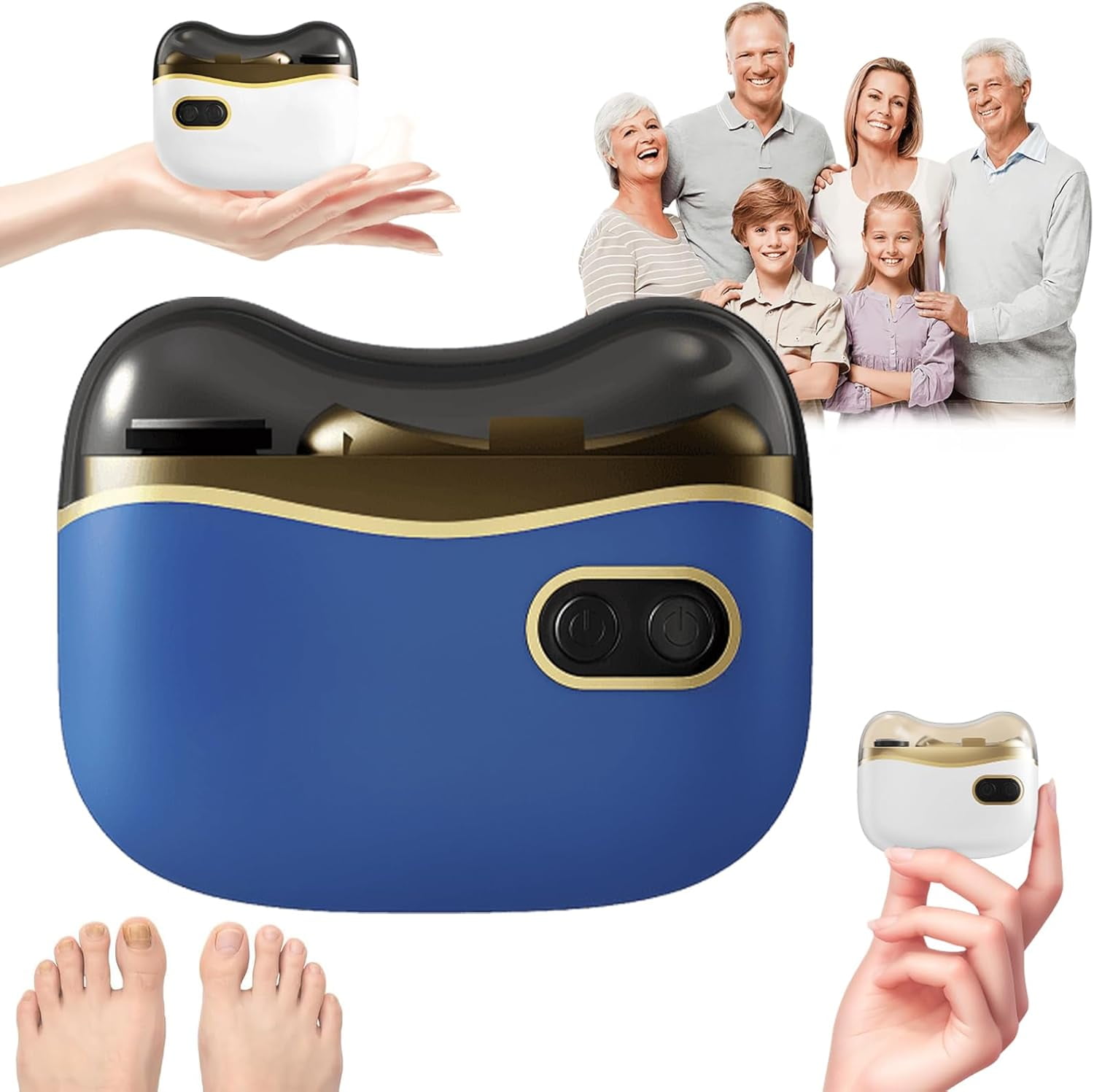 2-In-1 Electric Nail Clipper & Polisher, Auto Fingernail Trimmer With ...