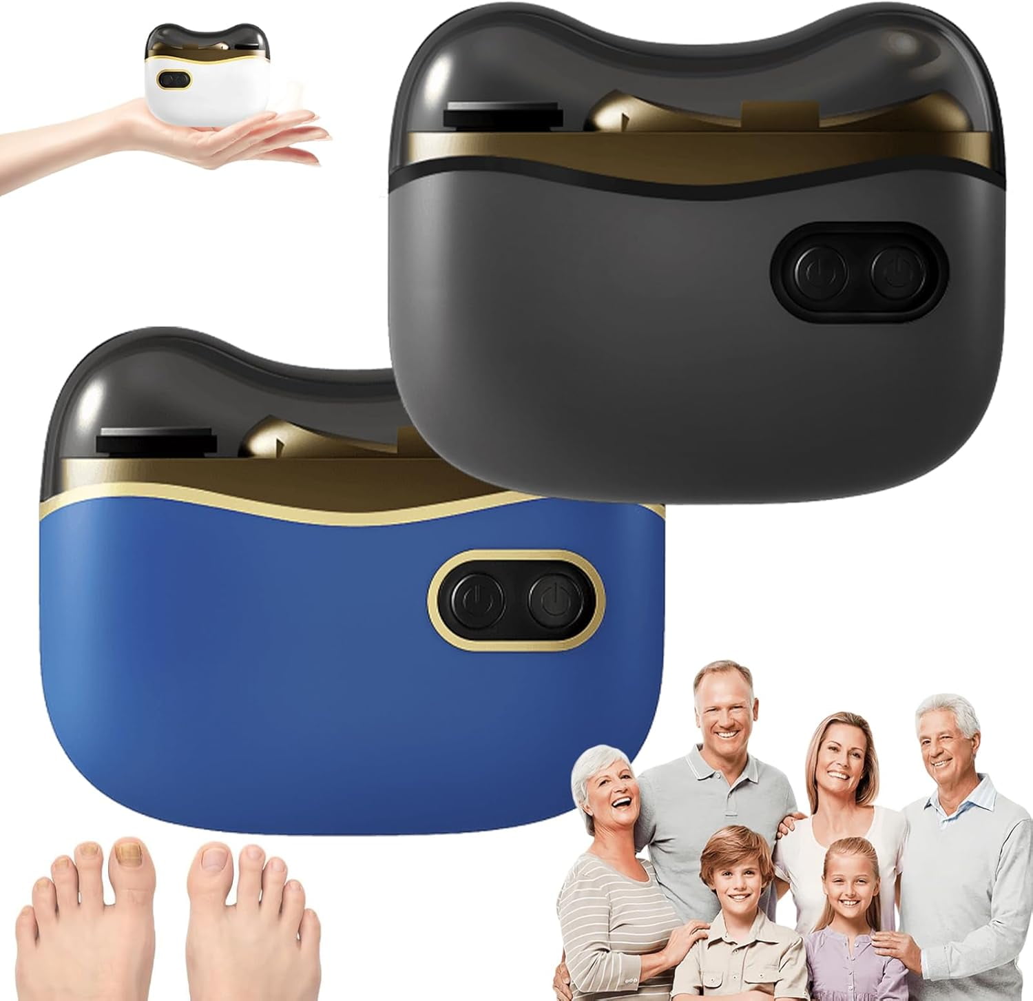 2-In-1 Electric Nail Clipper & Polisher, Auto Fingernail Trimmer With ...