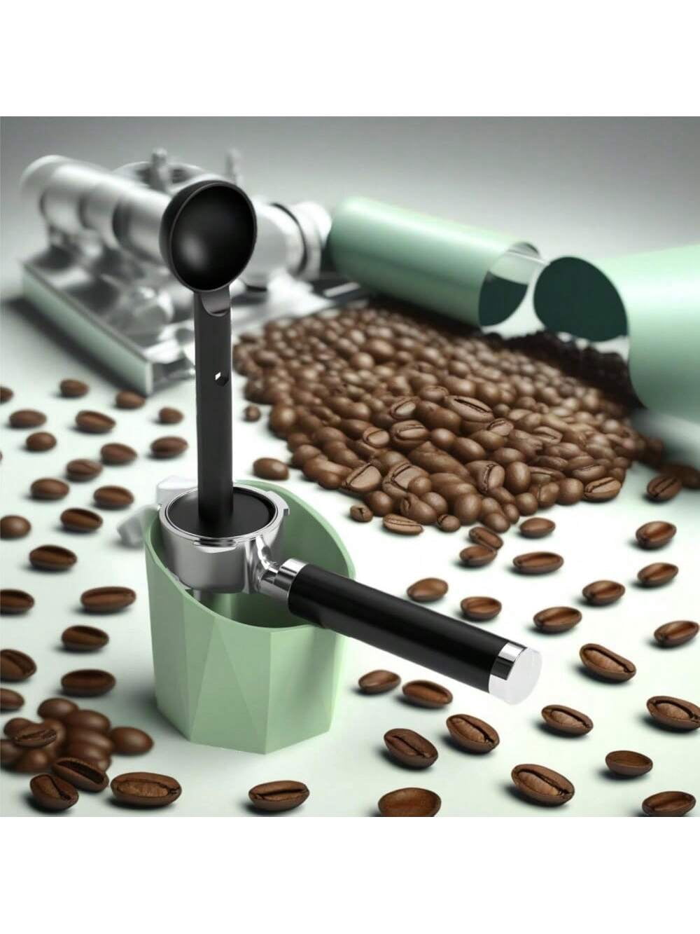 2 In 1 Espresso Coffee Bean Spoon Replacement For Delonghi And Mr Coffee Espresso Tamper Tamping ...