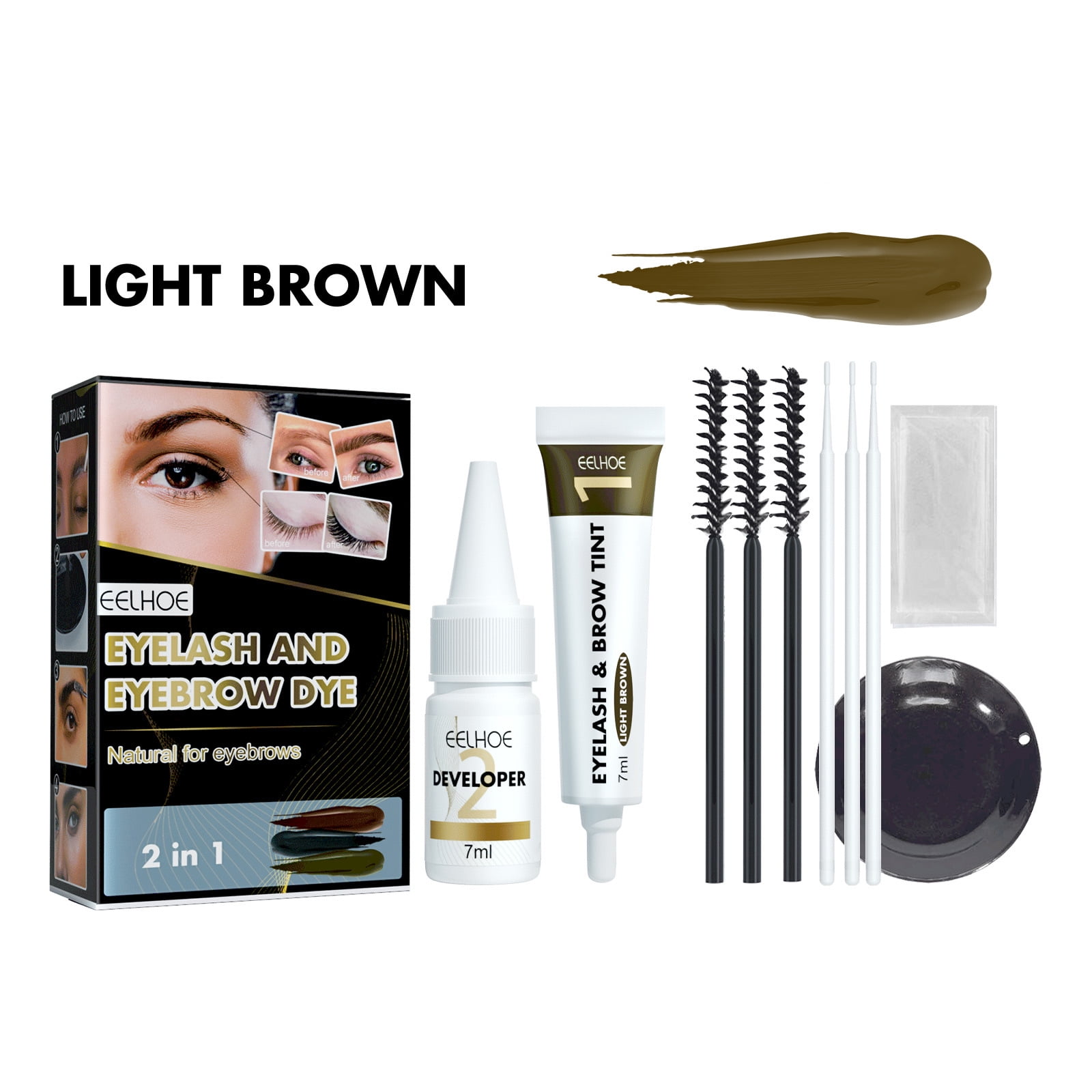 2-In-1 Eyelash & Eyebrow Kit, Professional Lash & Brow Color Kit ...