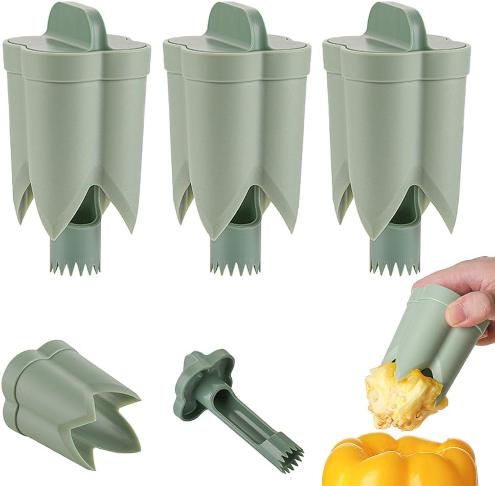 2-In-1 Fruit Pepper Corer, 2024 New Pepper Seed Corer Remover Quick ...