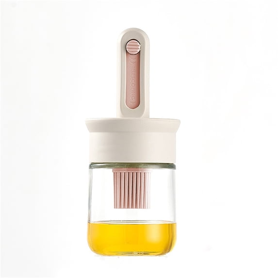 2 In 1 Glass Oil Dispenser Bottle Retractable Food Grade Silicone ...