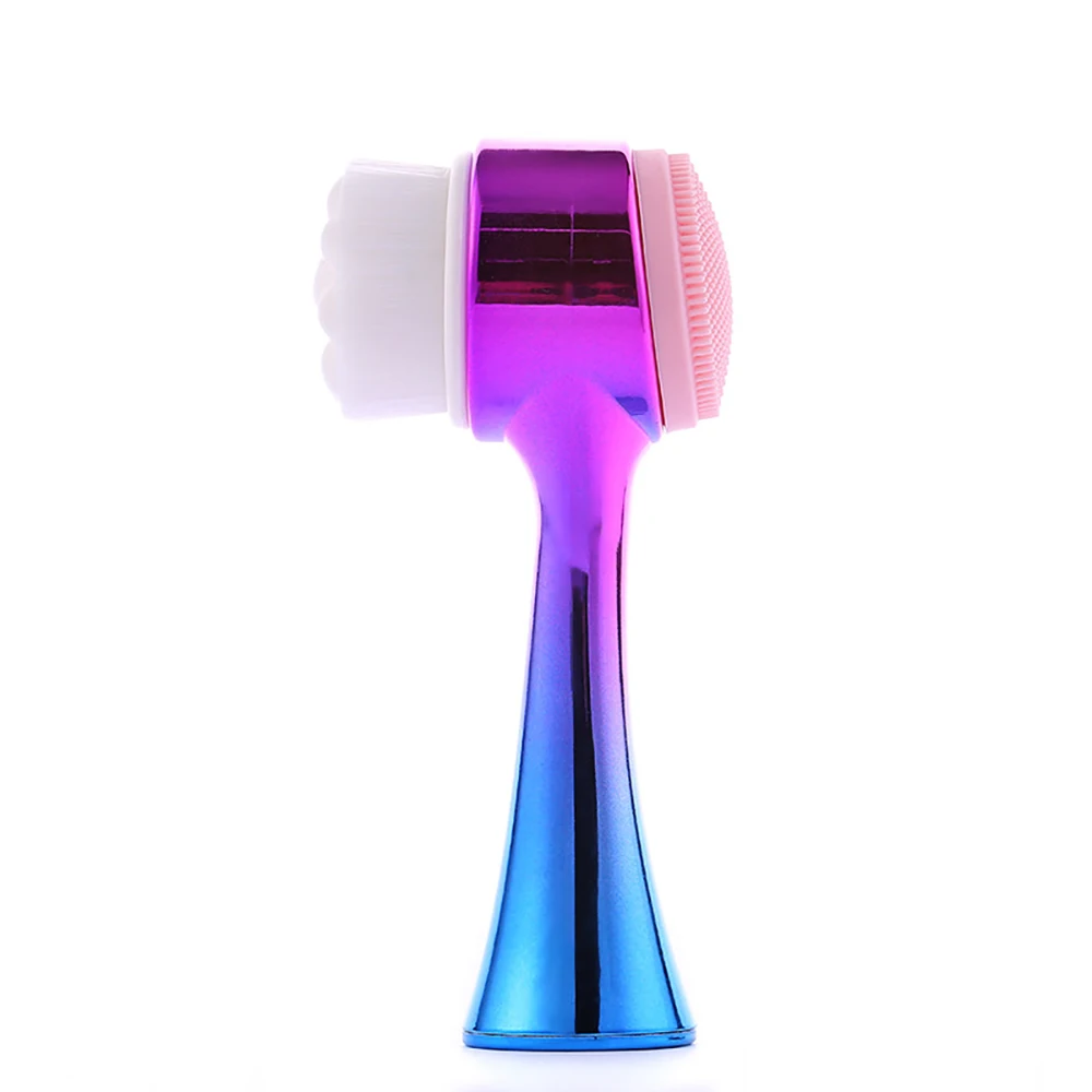 2 In 1 Gradient Facial Cleansing Brush Face Pore Exfoliatoring ...