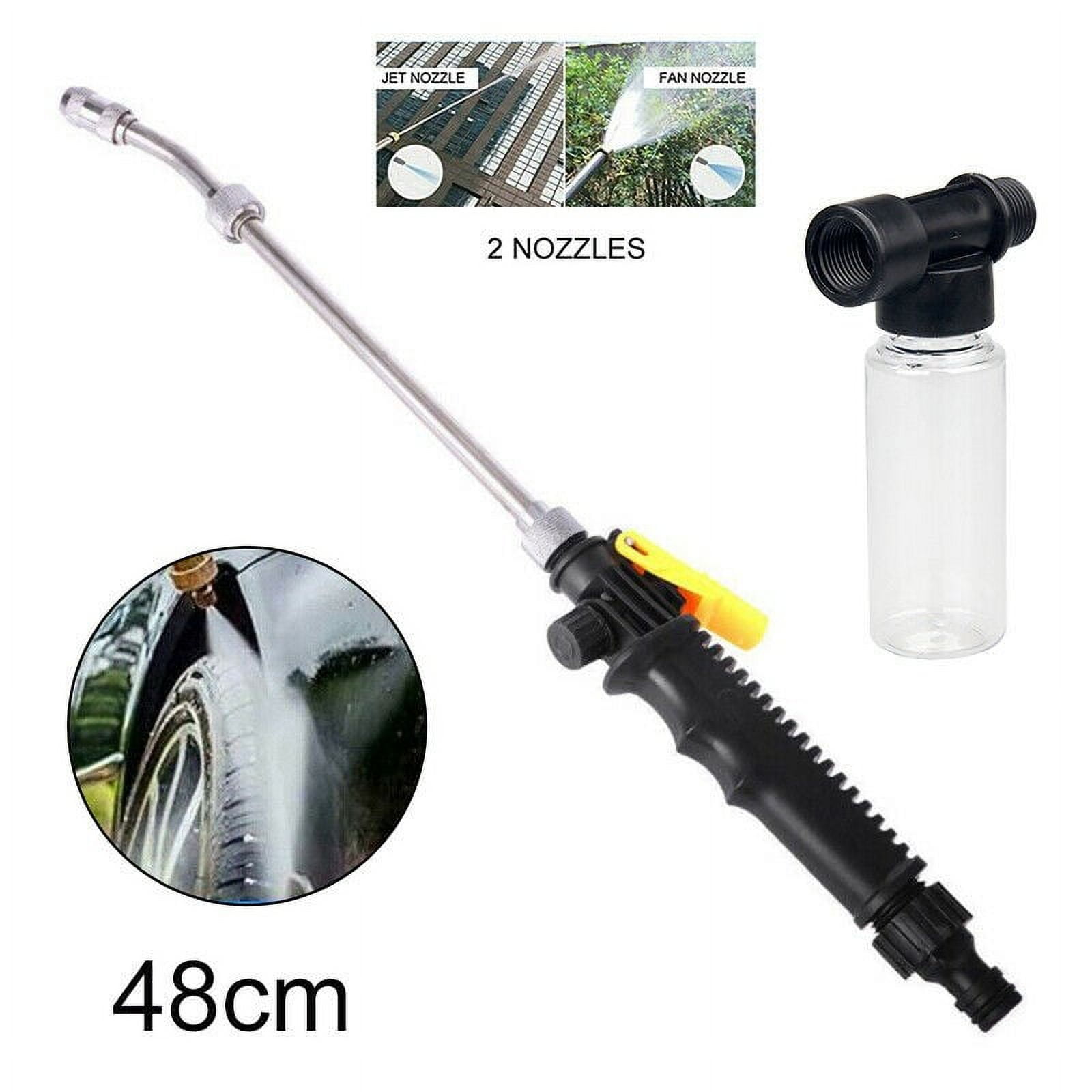 2 IN 1 High Pressure Power Car Water Washer Wand Detachable Nozzle ...