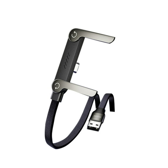 2-In-1 Invisible Holder Charger Cable, Ast Charging Cord with Folding ...