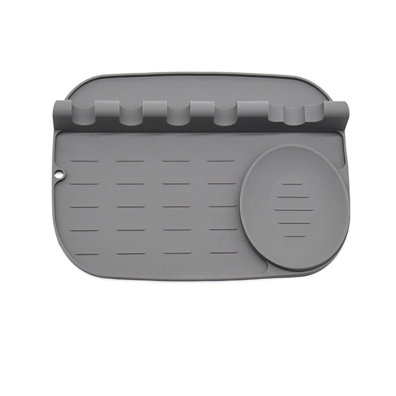 2 In 1 Kitchen Silicone Spoon Rest Upgraded Utensil Rest Hang Hole ...