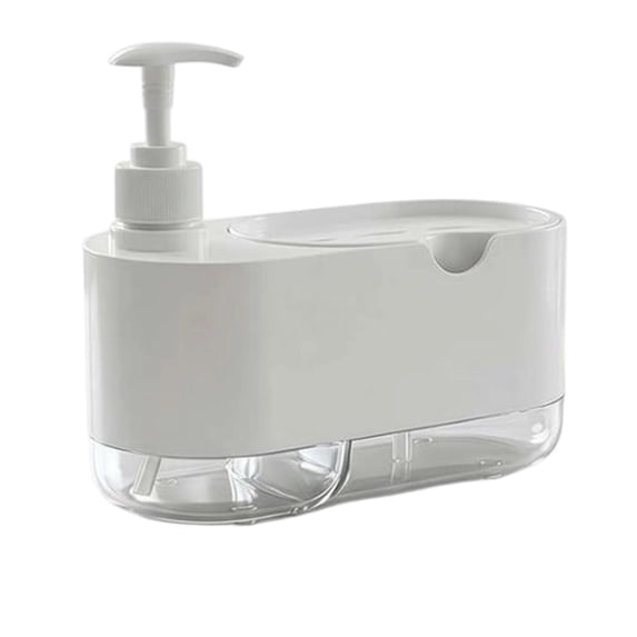 2 In 1 Kitchen Soap Dispenser with Sponge Holder Countertop Dual ...