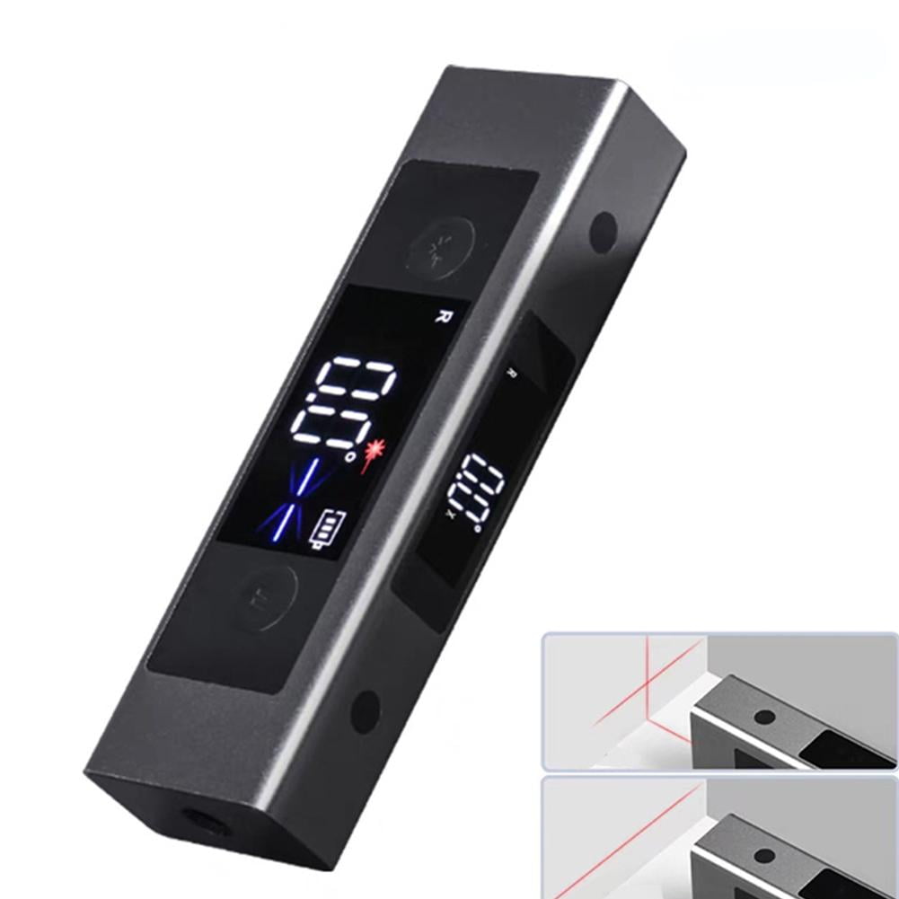 2 In 1 Lasers Level Ruler Type-C Double Lasers Angle Ruler Protractor ...