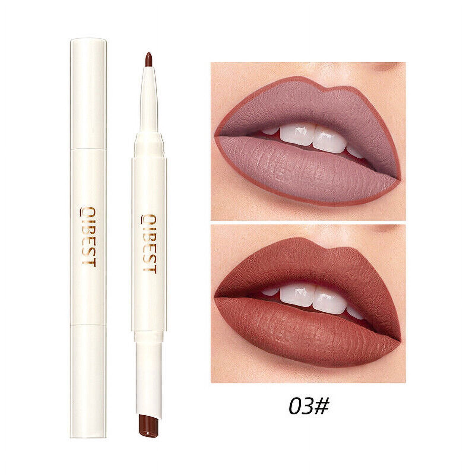 2 In 1 Lip Pencil Matte Lipstick Lip Liner Waterproof Lipstick Pen Long ...