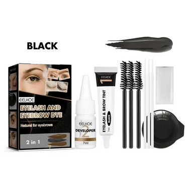 2 in 1 Black Color Set for Lashes and iBrows, Natural Bushy Eyebrow ...