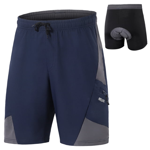 2-In-1 Men's Padded Cycling Shorts with Pockets - Breathable Shorts for ...