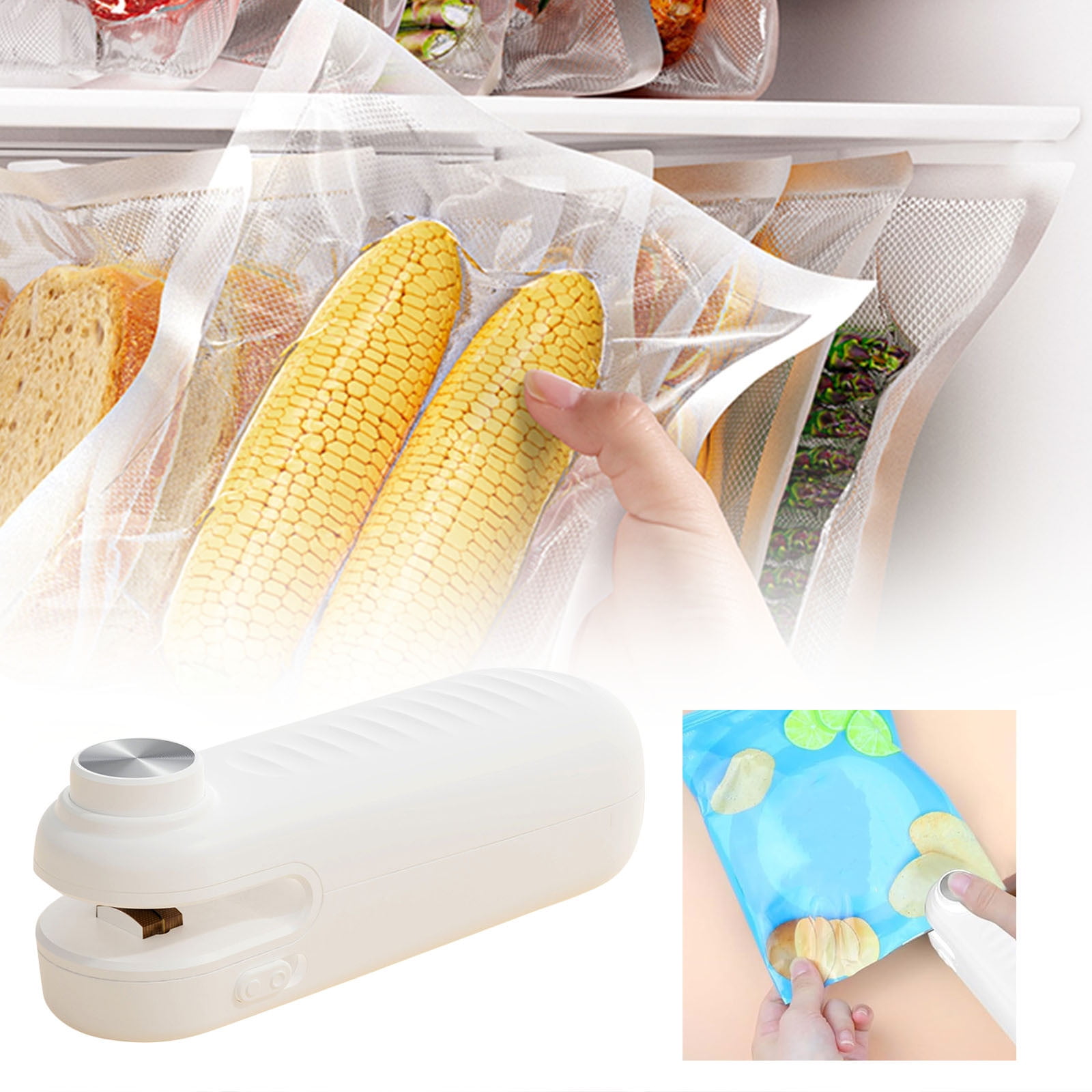 2 In 1 Mini Bag Sealer And Cutter USB C Rechargeable Portable Heat ...