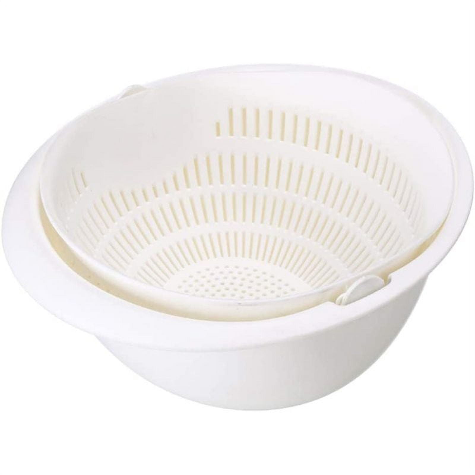 2 In 1 Multi-Function Kitchen Colander, Double-Layer Rotating Drain ...