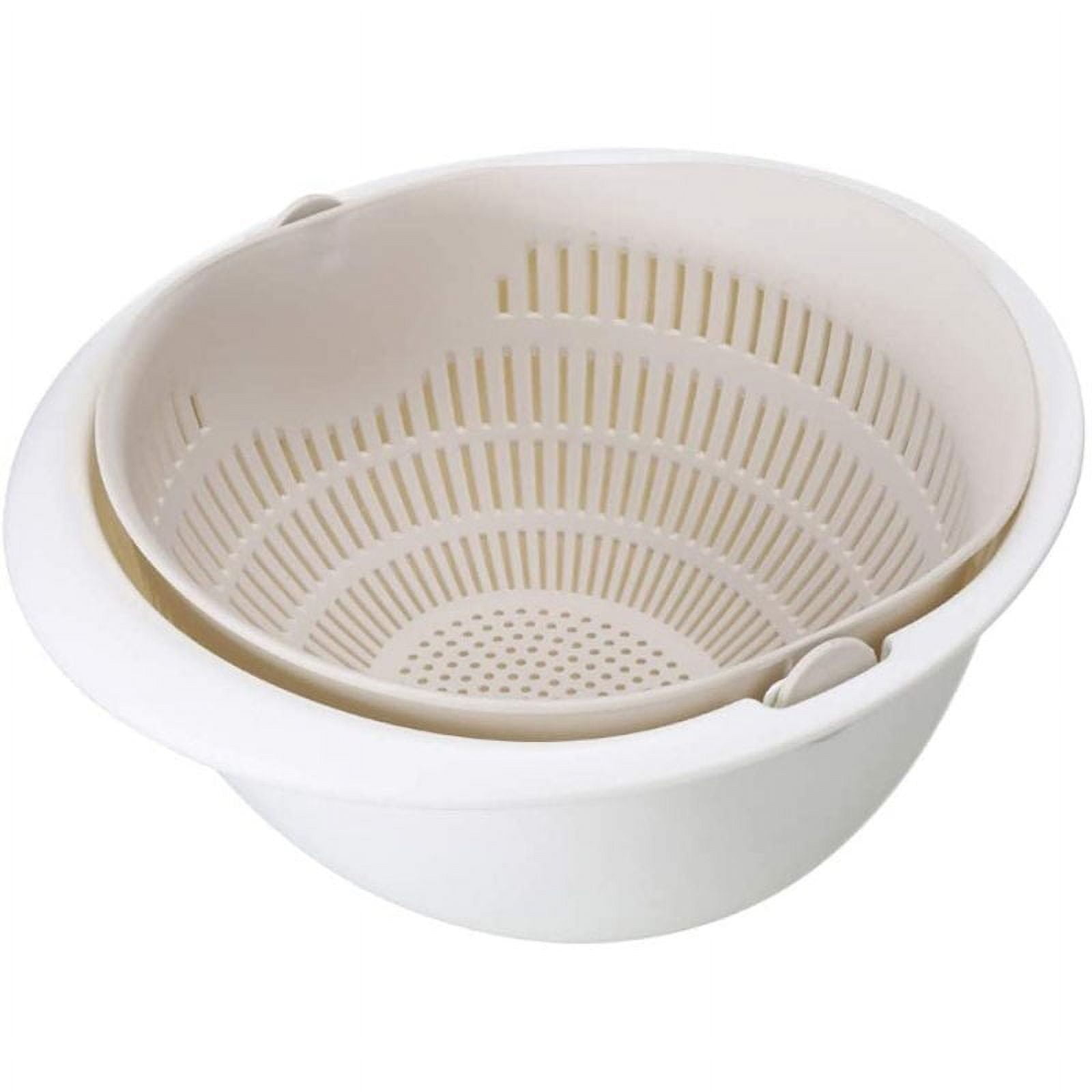 2 In 1 Multi-Function Kitchen Colander, Double-Layer Rotating Drain ...