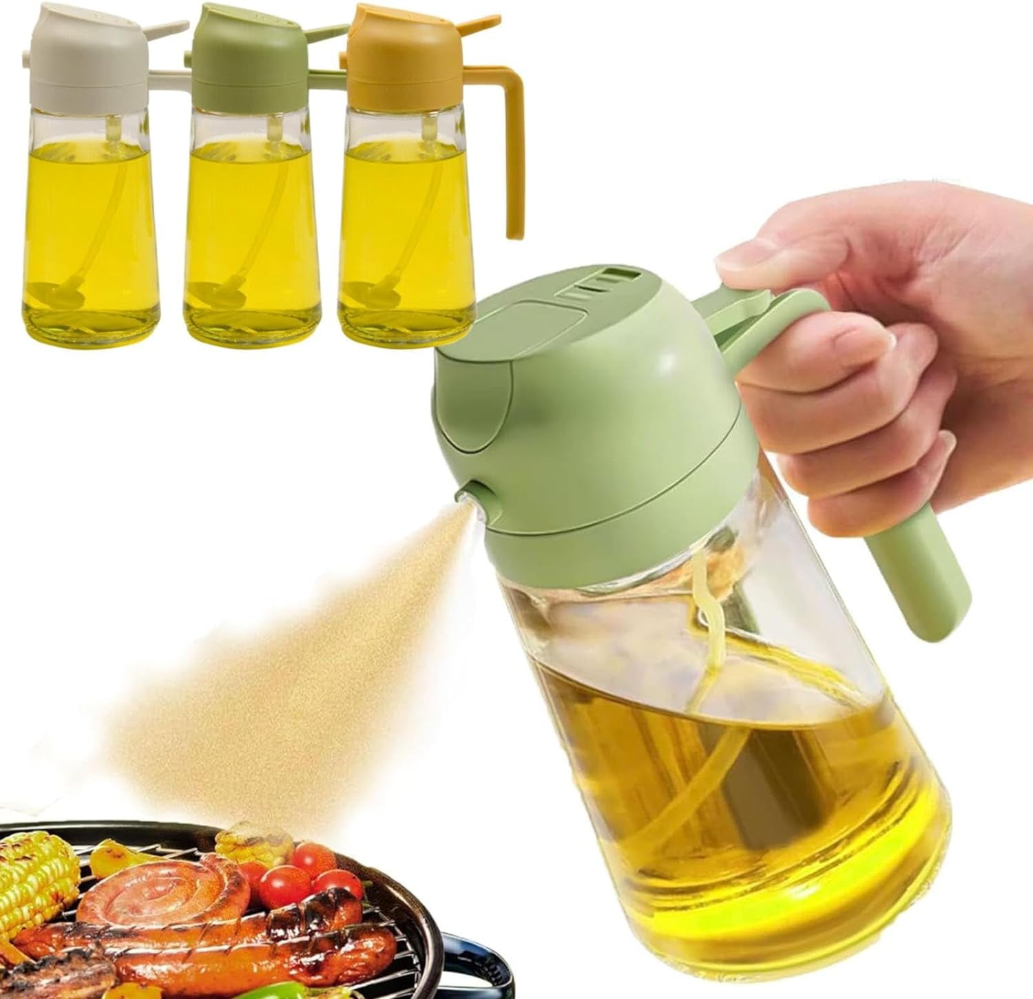 2 In 1 Oil Dispenser And Oil Sprayer, 2024 New Upgrade Large 450ml ...