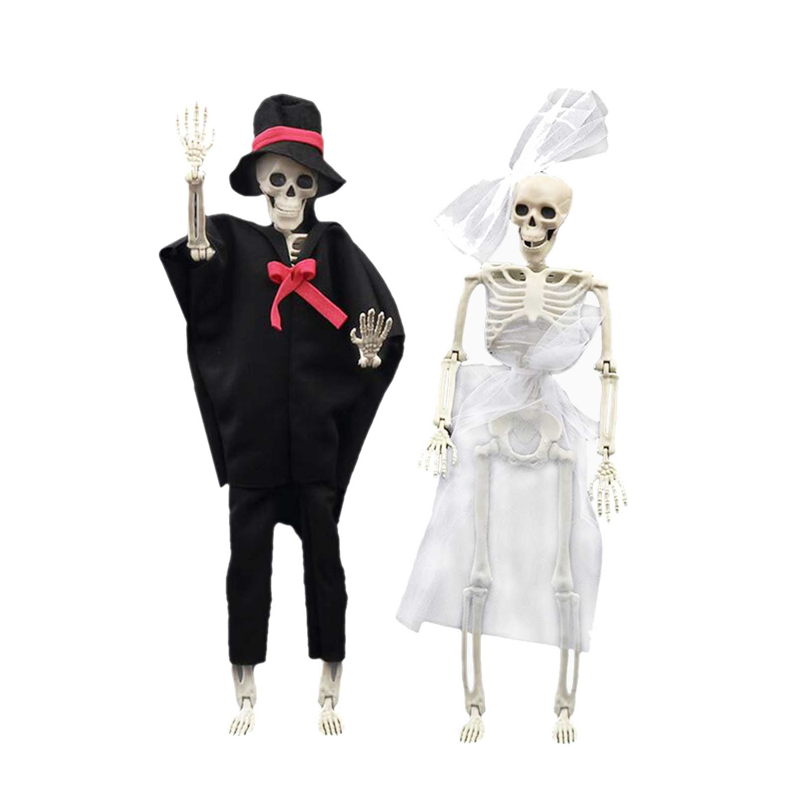 2 In 1 Ornaments Skeleton Set 40CM Life Size Skeleton Posable Skeleton ...