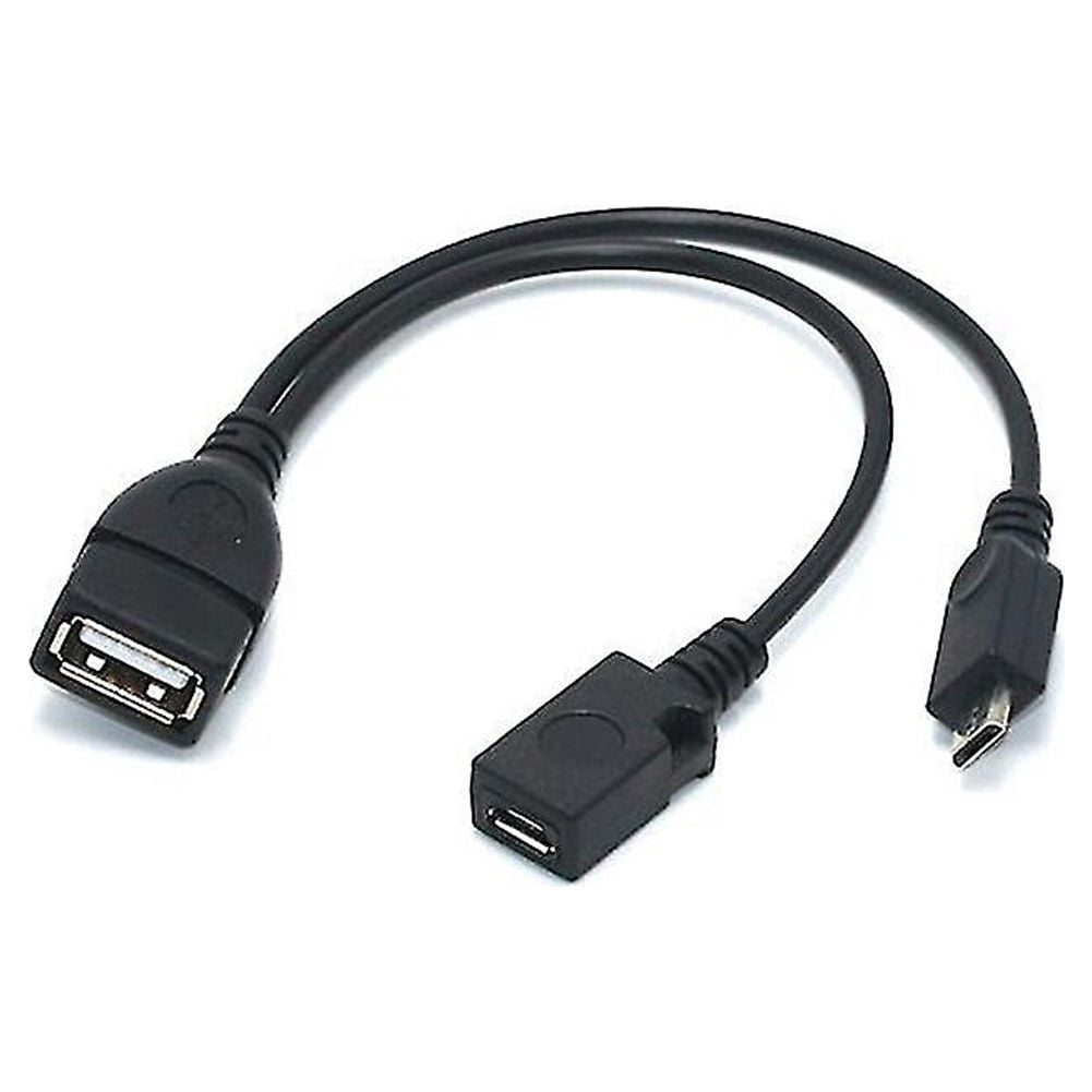 2 In 1 Otg Micro Usb Host Power Y Splitter Usb Adapter To Micro 5 Pin ...