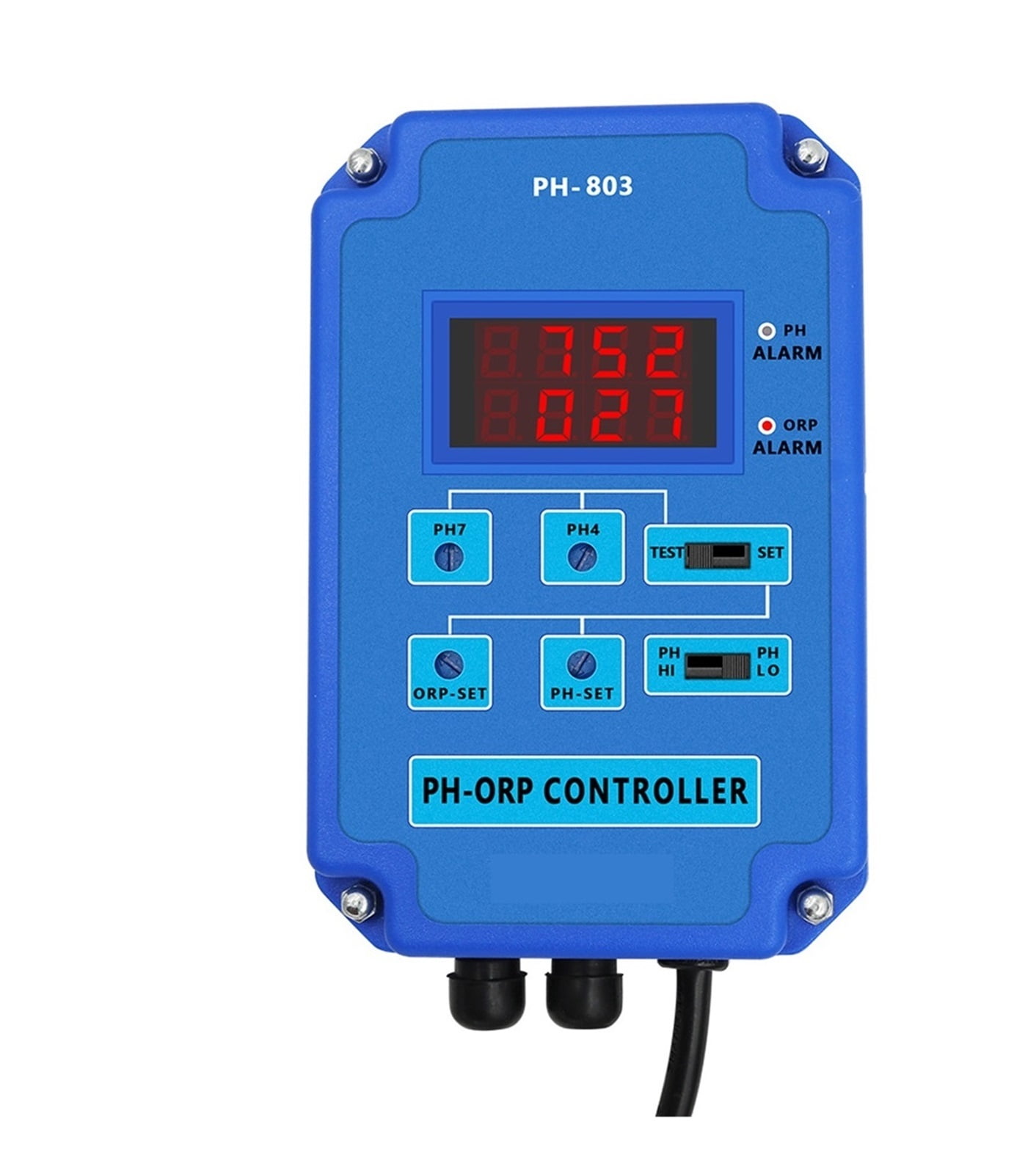 2 In 1 PH ORP Controller Monitor Digital Redox With Output Power Relay Control Electrode Probe ...
