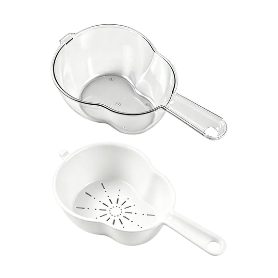 2 In 1 Pear Shaped Colander Bowl Set Detachable Strainer With Handle ...